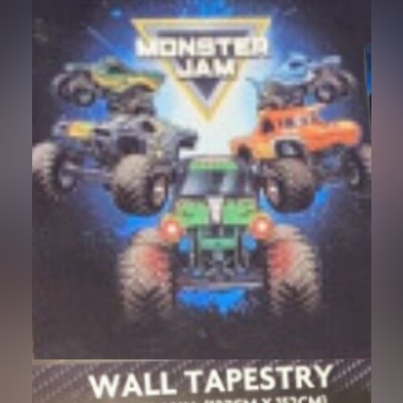 Jay Franco & Sons | Wall Decor | Monster Jam Wall Tapestry Trucks 5 In ...